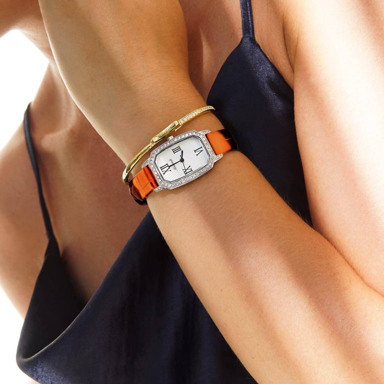 Emerald Orange Stainless Steel Watch Strap