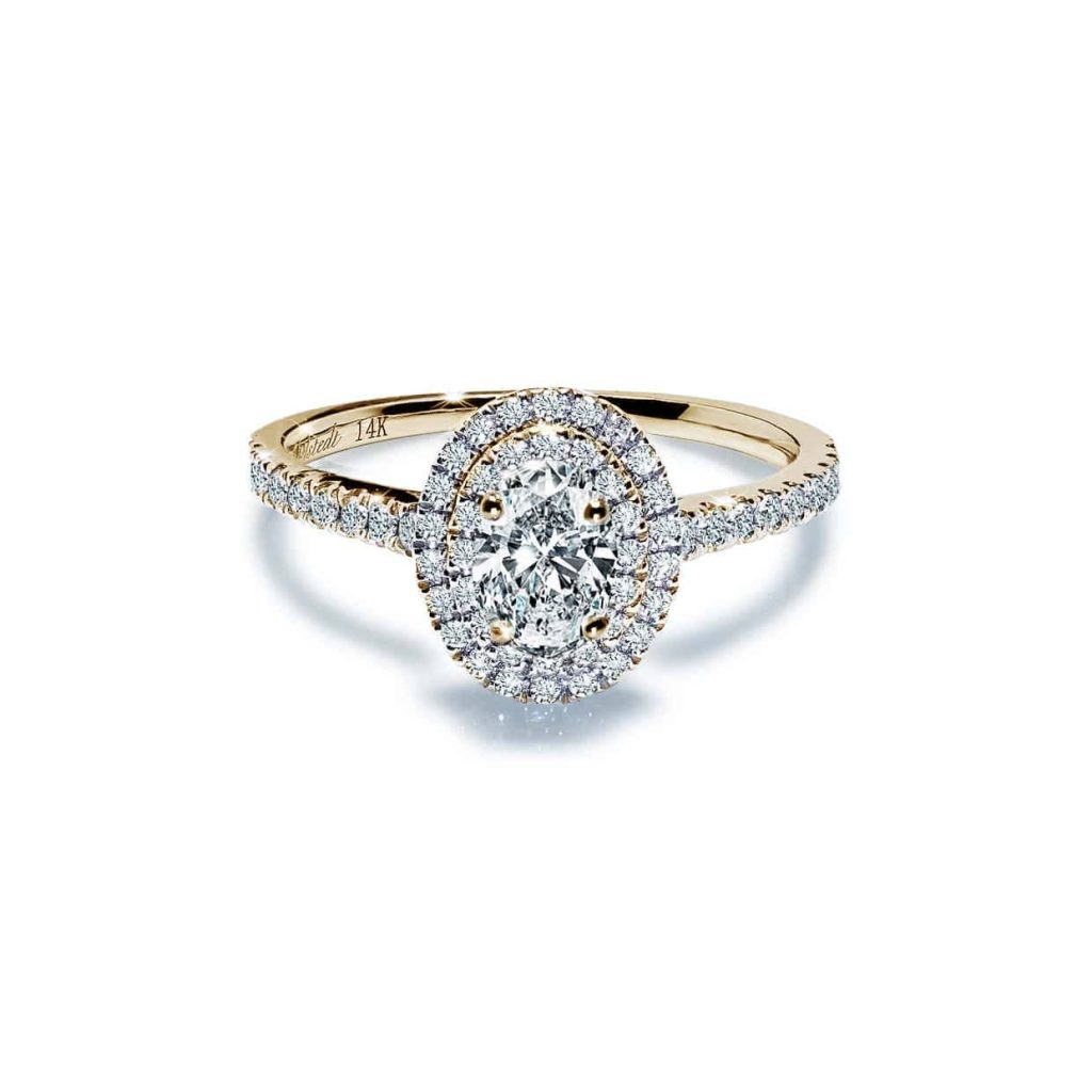 Oxford Double Oval Gold Plated Ring