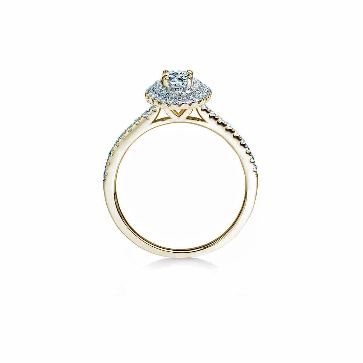 Oxford Double Oval Gold Plated Ring