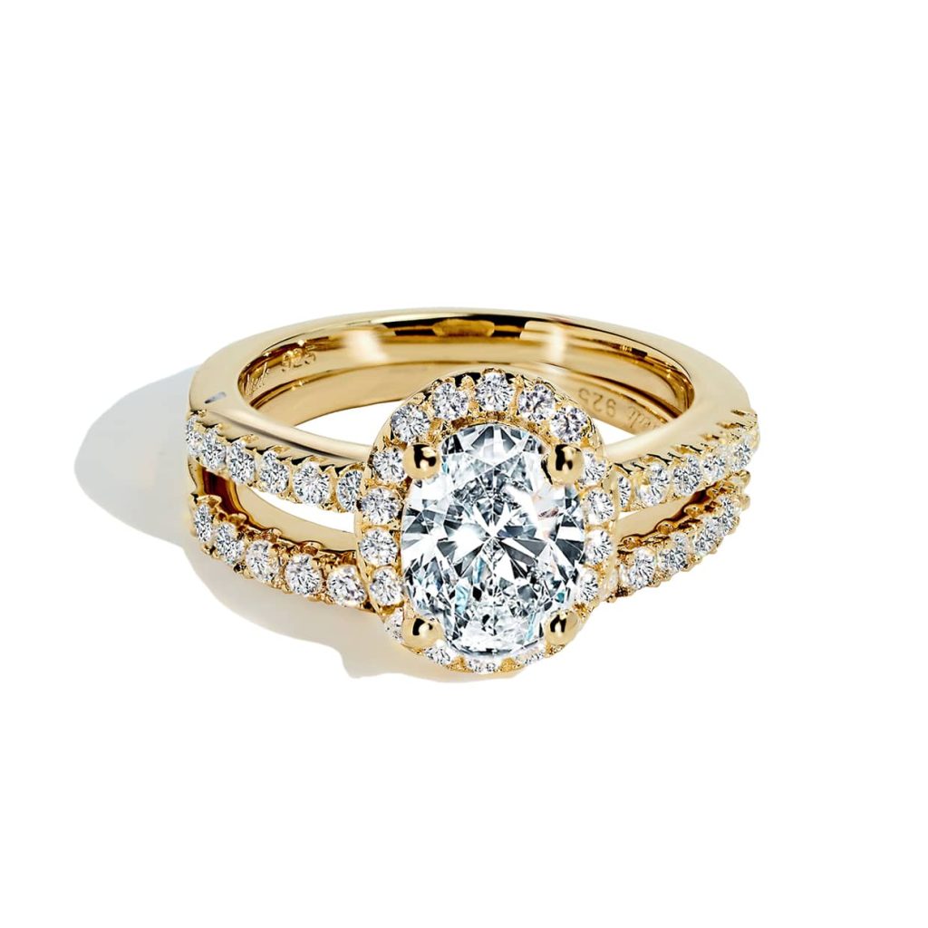 Oxford Gold Oval Halo Ring