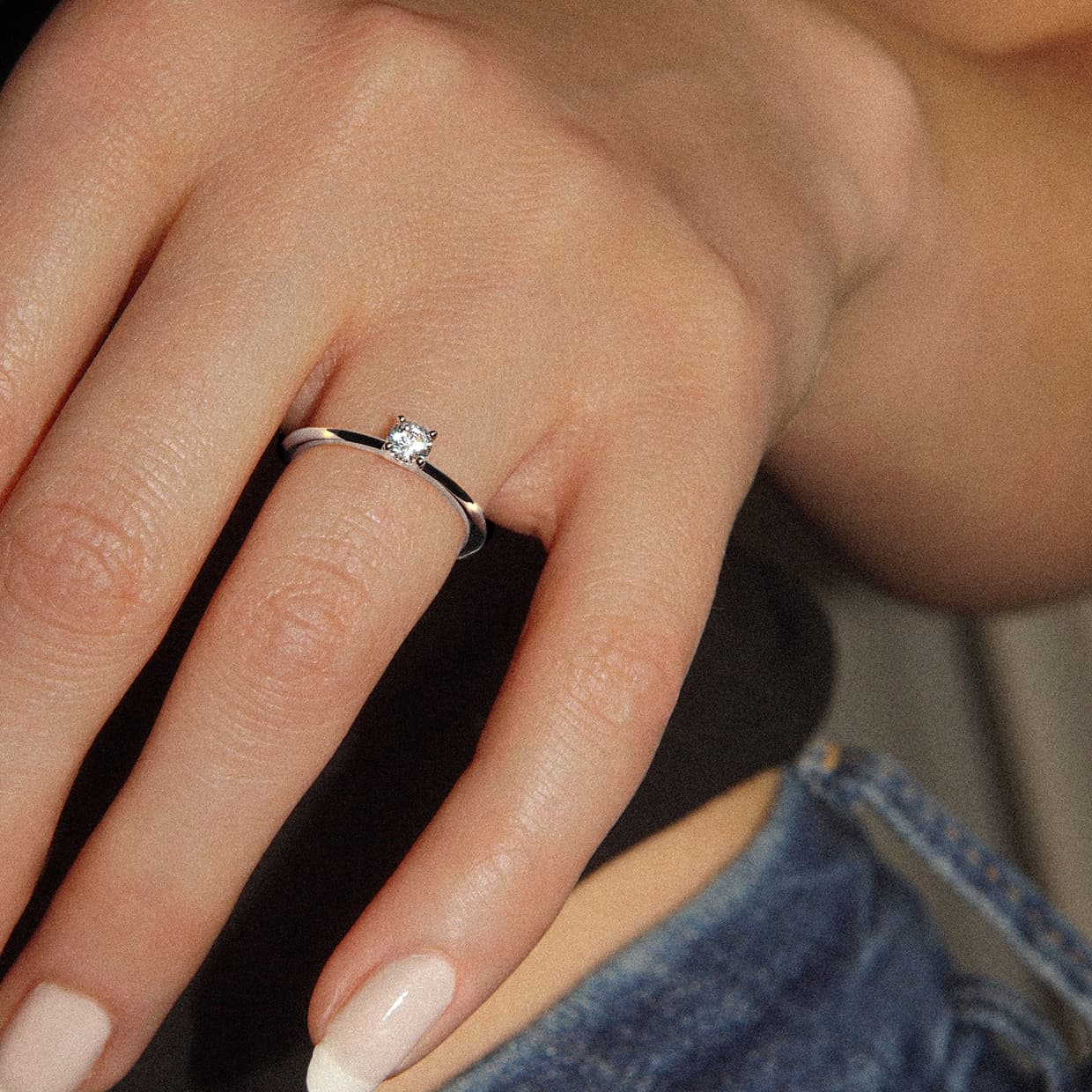 Oxford Silver Round Solitaire Ring